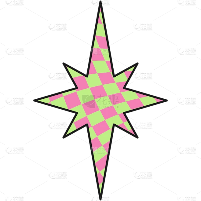 Star Shape Sticker素材-花瓣网