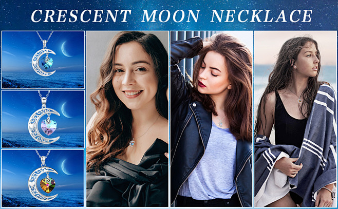 crystal moon necklace