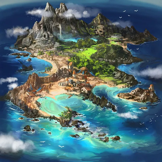 Island map by Tsabo6 on DeviantArt-花瓣网