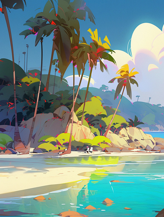 chen-zi-you-xujimo-a-vibrant-and-vibrant-tropical-islandsummerhigh ...