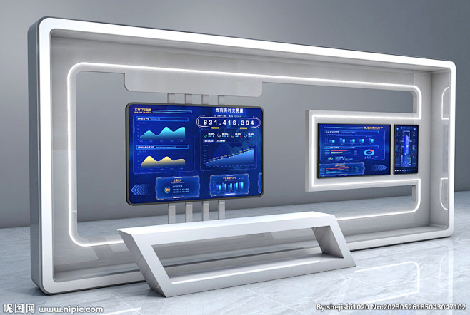 3D效果图 C4D 效果图 展示区 展台 展柜 展览 展厅 科技 科技展厅 异形屏幕 屏幕 产品展台 产品展示区 LED屏幕 展示厅 产品发布 ...