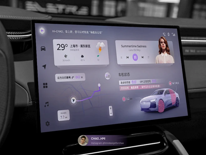 HMI IVI Design by CHAO_HMI on Dribbble-花瓣网