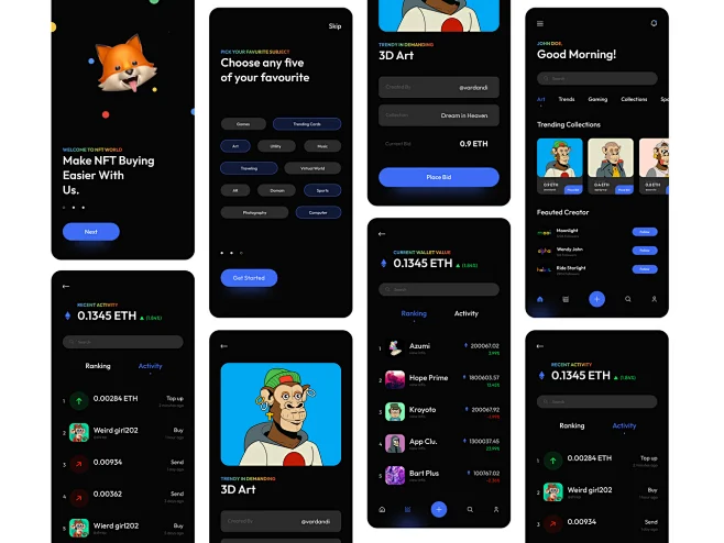 NFT App nft app design nft wallet-花瓣网