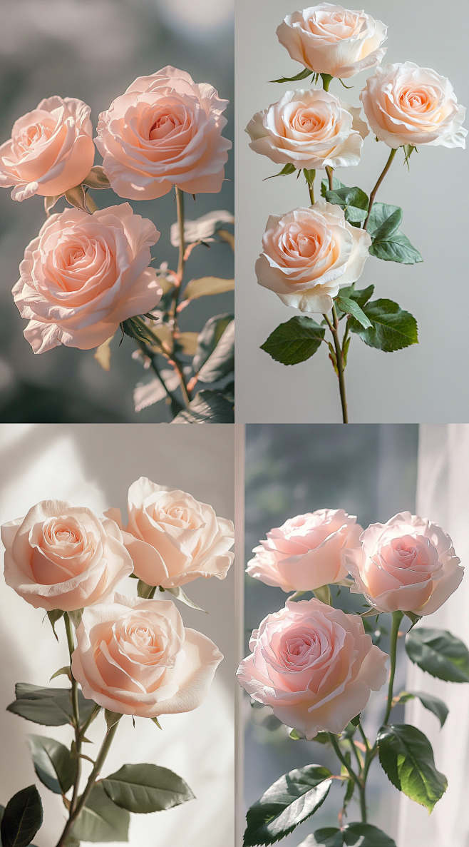 mardi_anderson_A_bouquet_of_pale_pink_roses_with_four_or_five_f ...