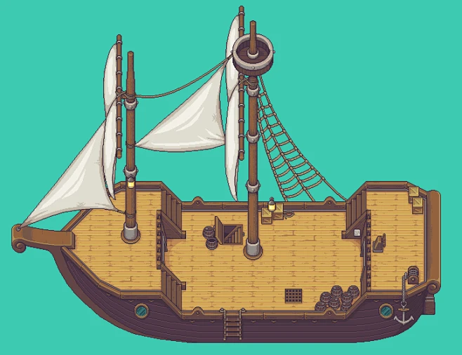 像素交流：阿根廷像素画家Nicolas Morrone作品欣赏 – 教你画像素画-花瓣网