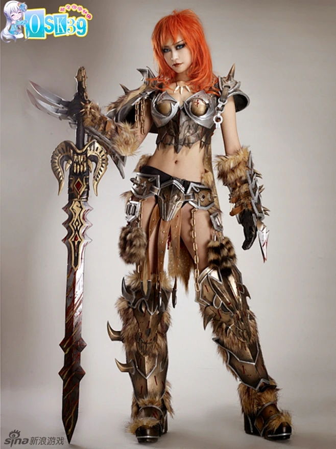 OSK39成员+猫小朵《暗黑破坏神3》女野蛮人-花瓣网