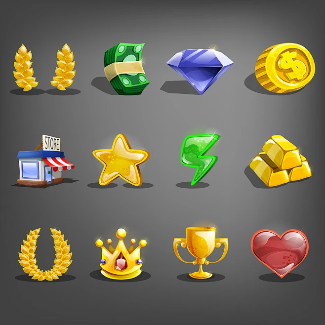 Icons for games on Behance-花瓣网