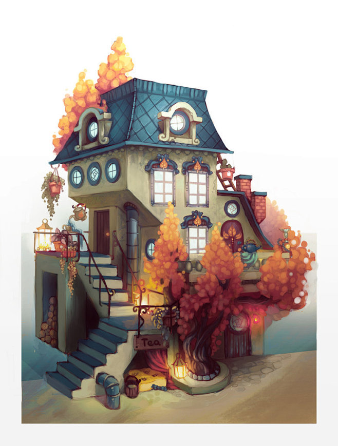 Tea house by Ewreilyn-花瓣网