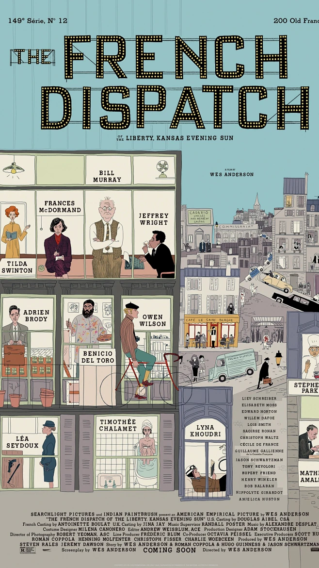 The French Dispatch - 《法兰西特派》电影海报 http://paper.ipad.ly-花瓣网