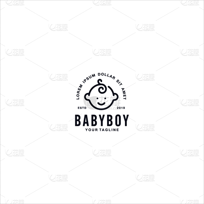 baboy logo design template