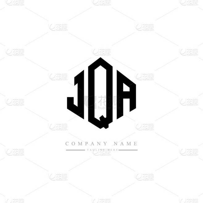 JQA letter logo design with polygon shape. JQA pol