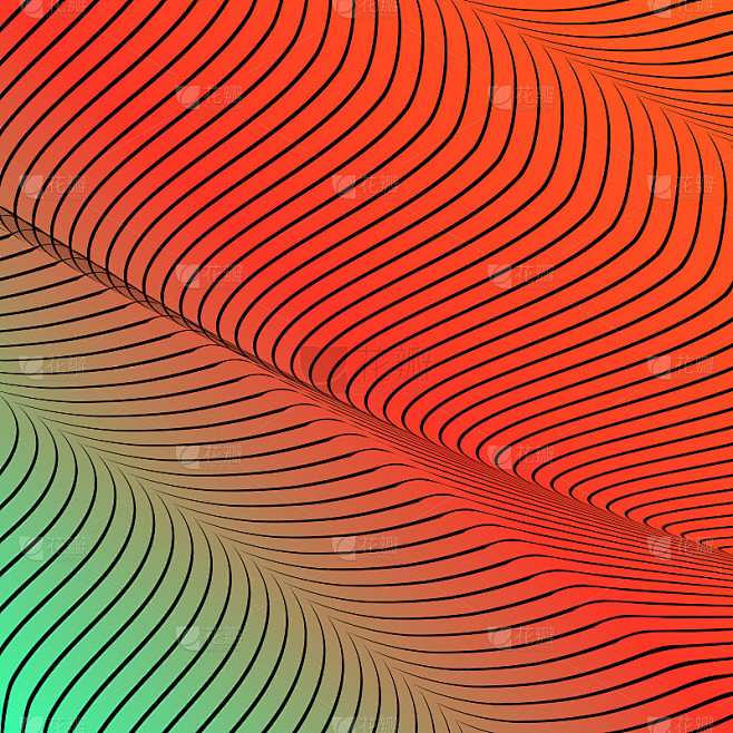 Abstract acid color wavy background, optical art,