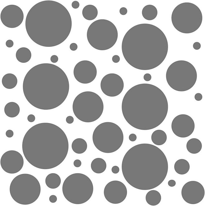 Amazon.com: Set of 100 (Grey) Vinyl Wall Decals - Assorted Polka Dots ...