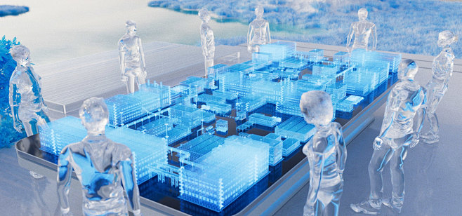 3D motion design CGI HUD futuristic future Technology digital ...