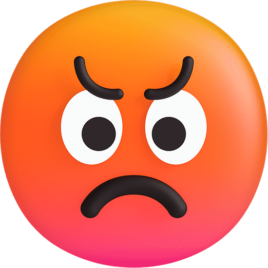 3D Stylized Angry Emoji