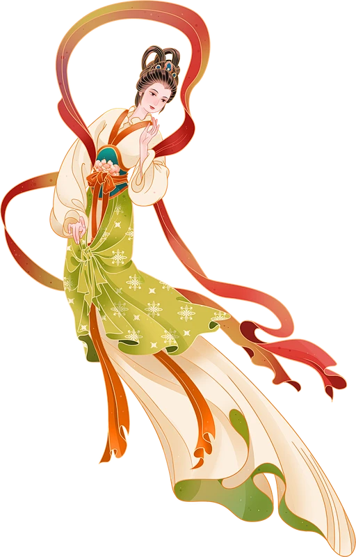 创意国潮风中秋节插画-嫦娥-花瓣网