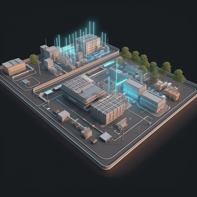 calebbrooks_Factory_top_view_light_color_system_3D_model_style ...