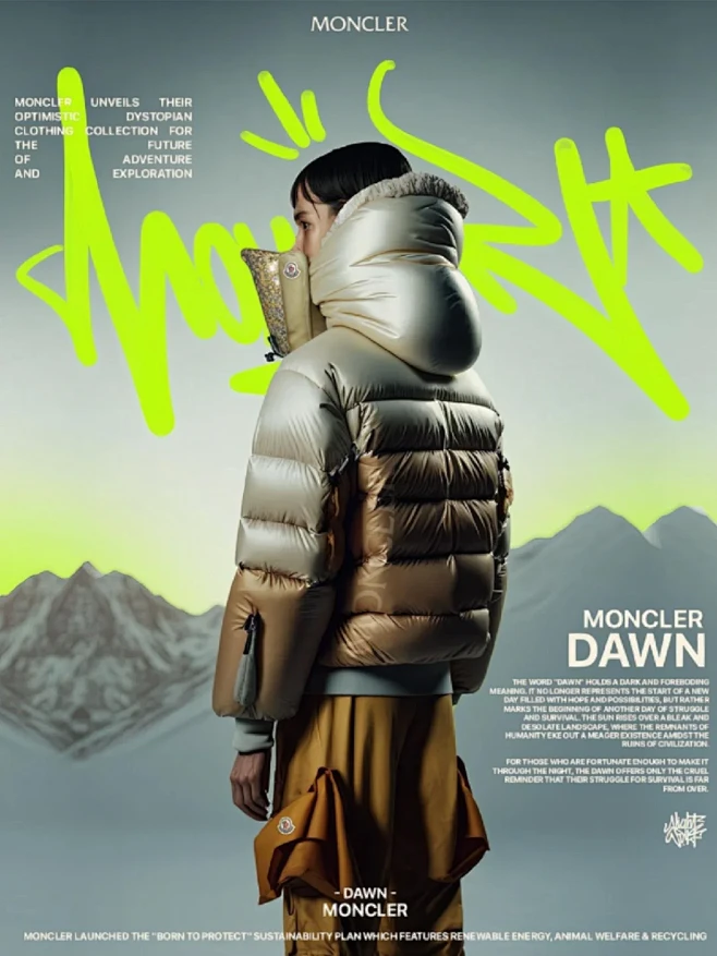 潮流视觉/MONCLER智能ai概念设计海报理念 - 小红书-花瓣网