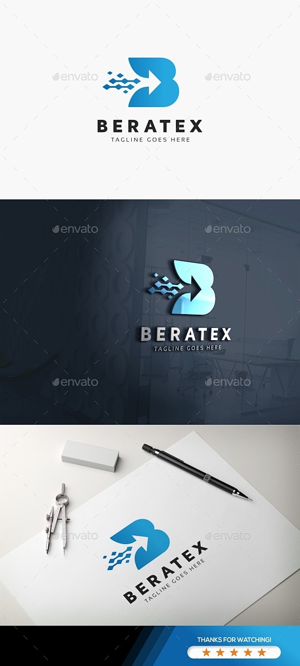 箭头B字母标志——符号标志模板Arrow B Letter Logo - Symbols Logo Templatesb,b,b标志,盒子 ...