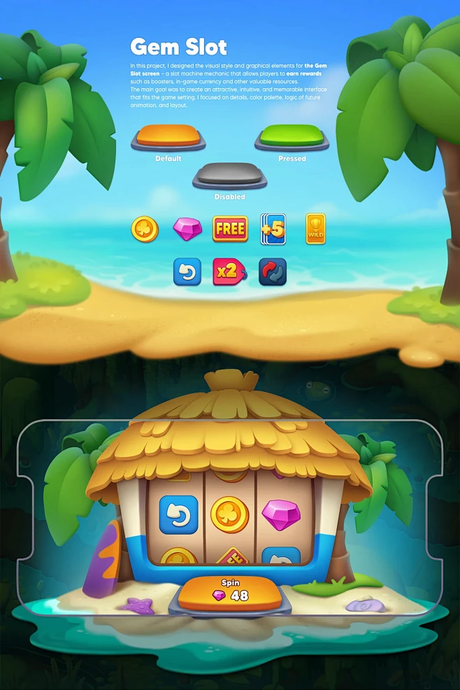 game game design ux/ui ui design user interface Game Art slot mobile ...