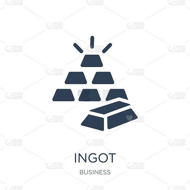 ingot icon vector on white background, ingot trend