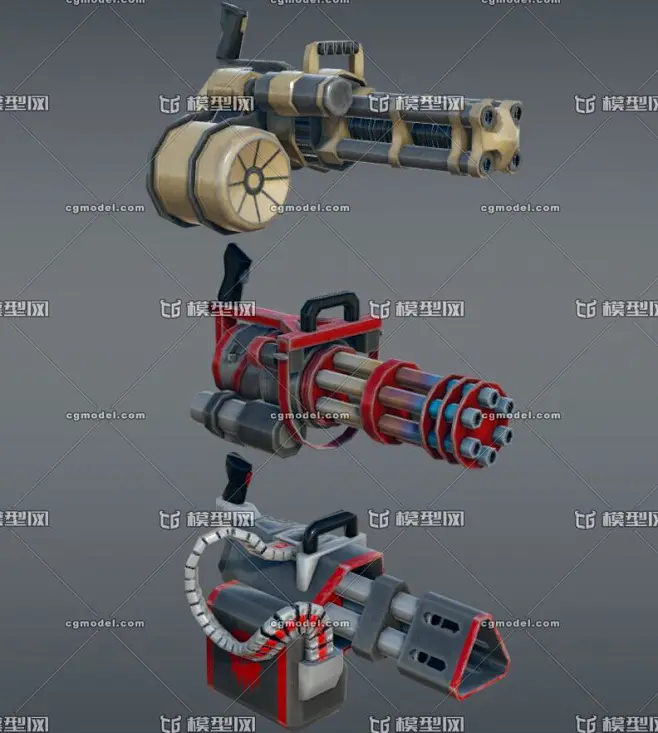 次世代 PBR模型-枪械模型模型库-OBJ(.obj/.mtl)模型下载-cg模型网-花瓣网