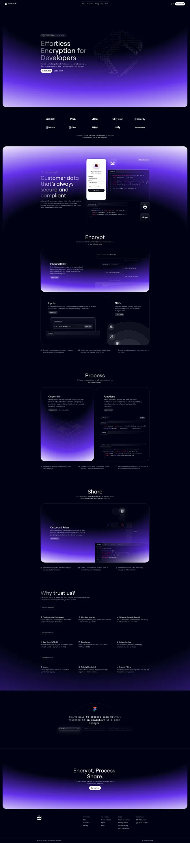 Evervault landing page design inspiration - Lapa Ninja-花瓣网