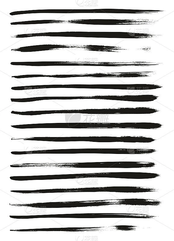 Calligraphy Paint Thin Brush Lines High Detail Abs素材-花瓣网