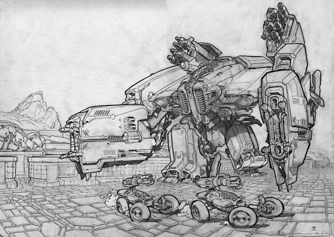 【2D 线稿】 【线稿欣赏集 科幻机械】 【9P】-线稿时代-微元素Element3ds - Powered by Discuz!-花瓣网