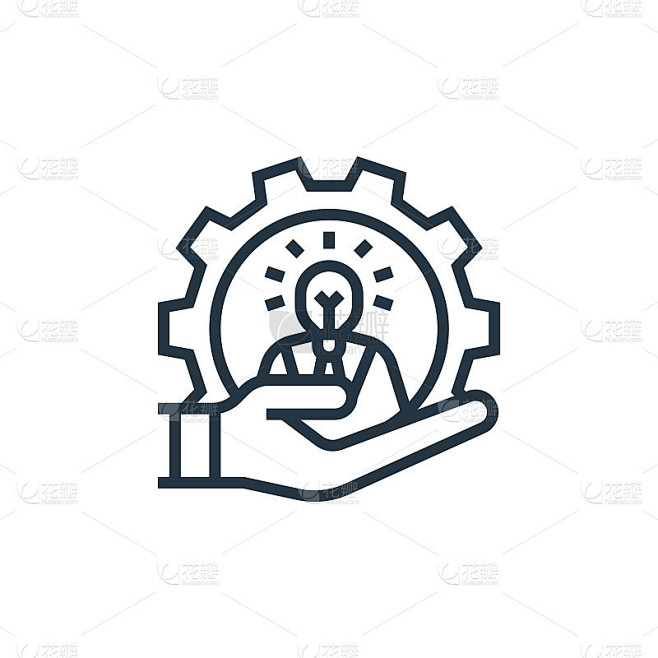 人才管理矢量图标孤立在白色背景。大纲，细线人才管理图标，用于网站设计和移动，应用程序开发。细线人才管