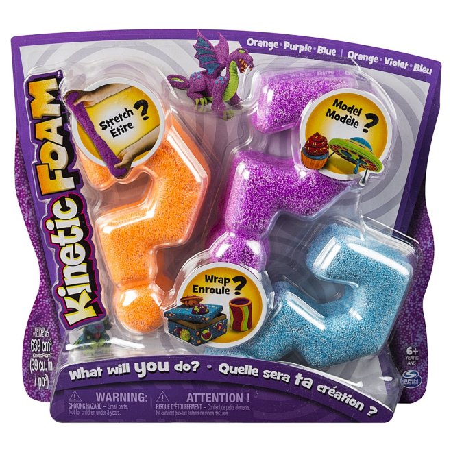Amazon.com: Kinetic Foam, Multi 3pk Purple, Orange, Blue: Toys & Games