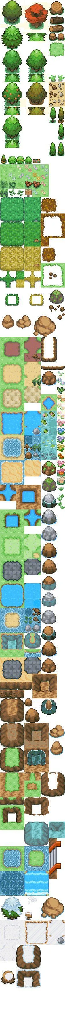 tileset pokemon RPGMAKER XP by kutoal on deviantART-花瓣网
