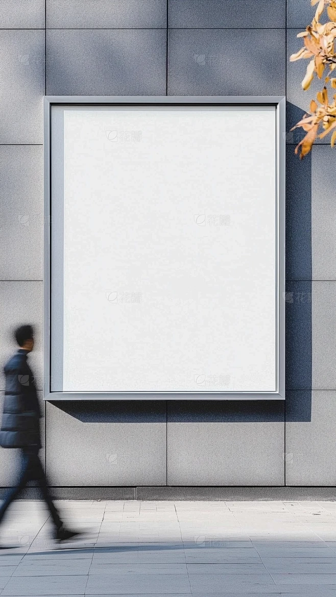 样机系列写实行人墙面广告灯牌样机素材-花瓣网