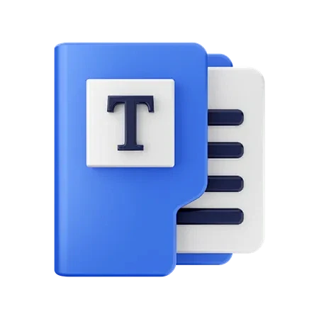 Text Folder 3D Icon-花瓣网