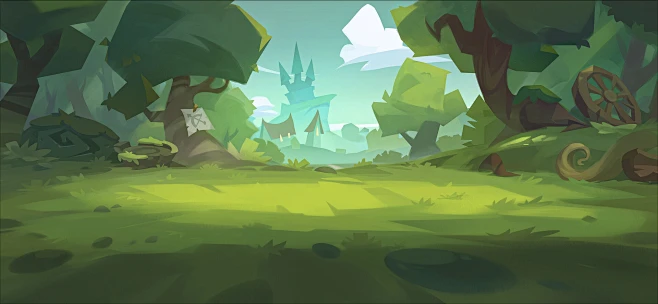 Side scrolling background concept worked-花瓣网