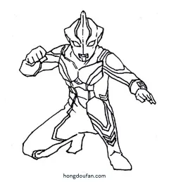 奥特曼涂色图片下载图片大全-奥特曼涂色图片下载高清好看的图片--花瓣红豆饭小学生简笔画的画板