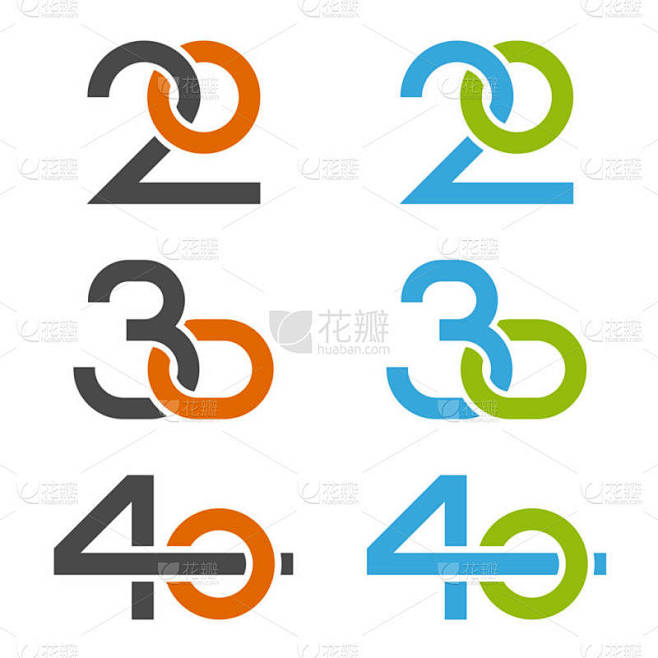 20 30 40 周年纪念数字-花瓣网