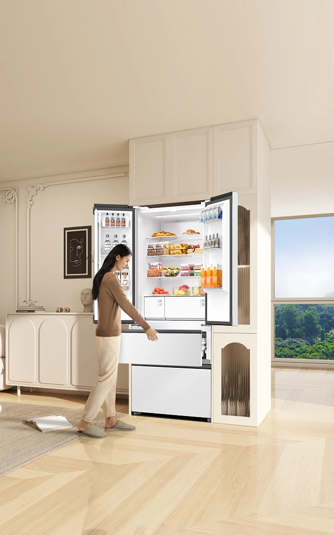 TCL T7冰箱 绝美小冰箱 场景美图，创建信详情页家居美图。更多作品，站k：懿设计。小红s：壹元二公子。-花瓣网