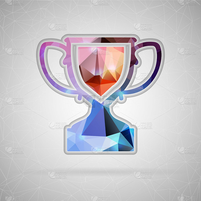 Creative concept vector icon of trophy cup for Web