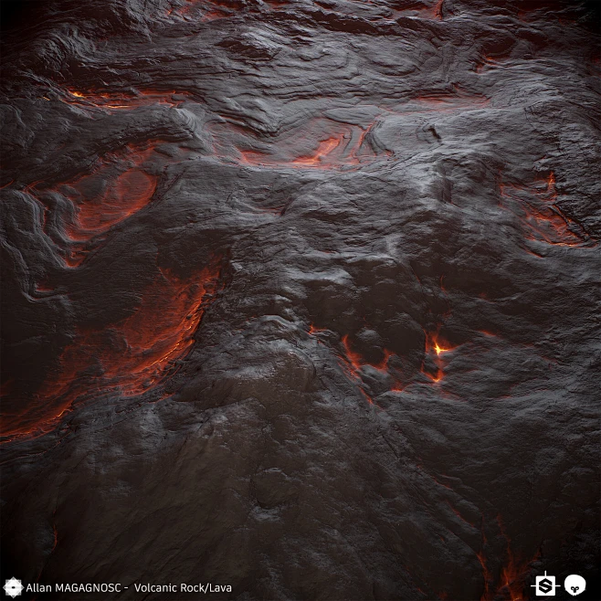 Volcanic Rock/Lava Study-花瓣网