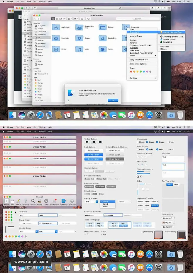 macOS 界面包 UI设计 图片_UI设计_图片素材-花瓣网