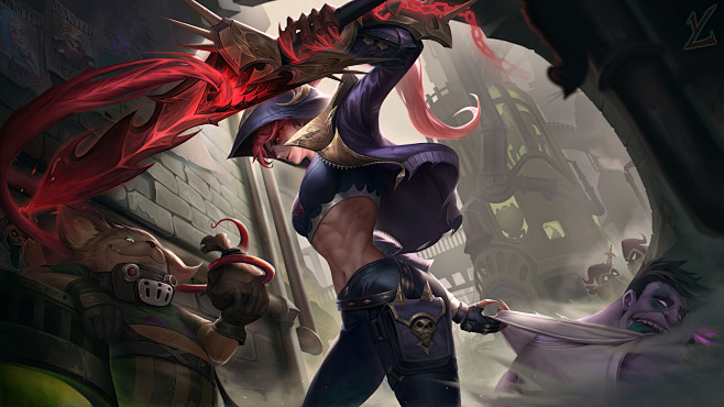 riven-vs-dr-mundo-lol-art-4k-wallpaper-3840x2160-uhdpaper