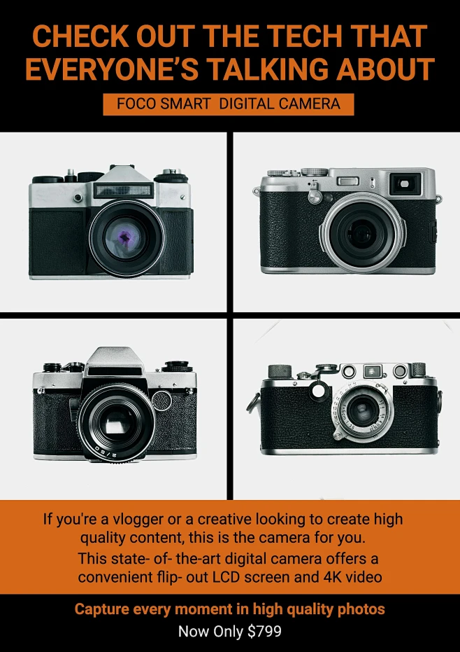 Smart Digital Camera Promotion Flyer素材-花瓣网