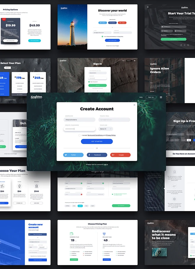 Singleton UI Pack : We are happy and proud to show you the result of our work during last months ...