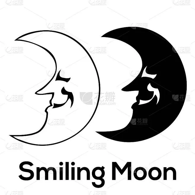 smiling moon vector design - Illustration图片_其他图片图片素材-花瓣网