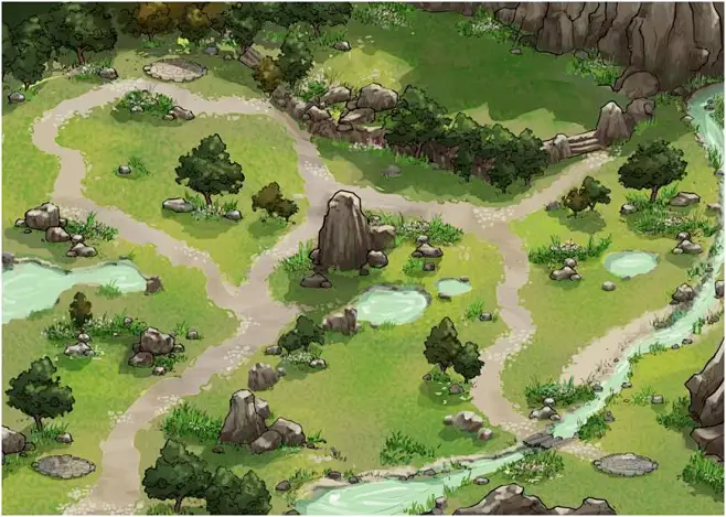 Q版关卡地图原画Q版关卡路线图来自cgbook.cn (951)-花瓣网