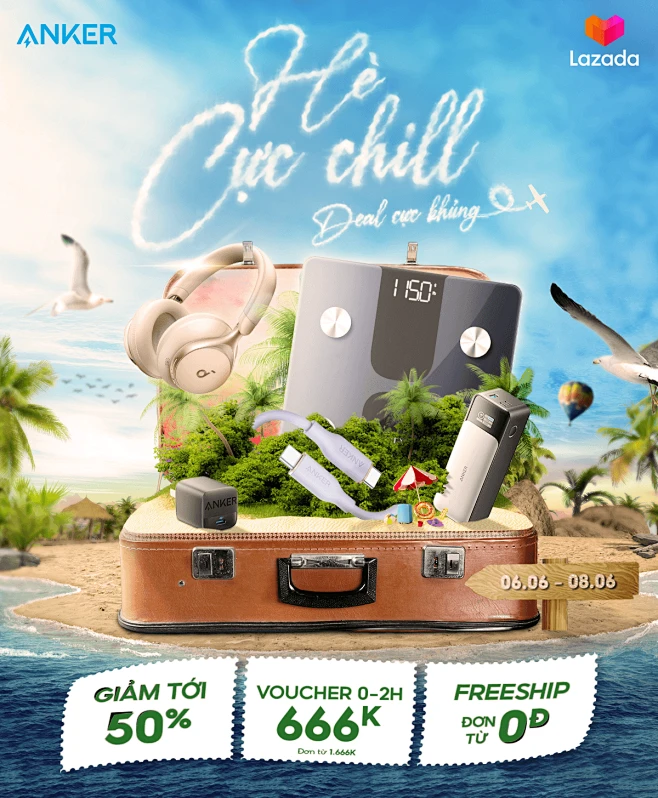 Ecommerce lazada Shopee shopee banner landing page kv key visual anker ...