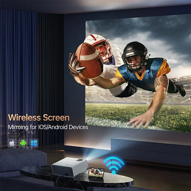 VIK 7S Wifi Projector, Screen Mirroring Movie Projector, 1080P ...