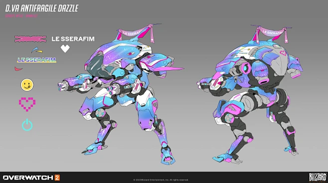Overwatch 2: D.VA Skin Concept-花瓣网