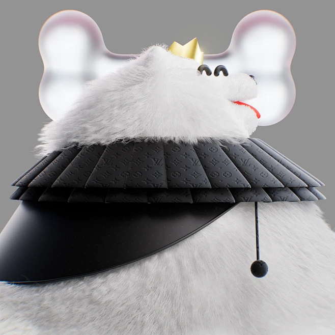 c4d dog octane 3D-花瓣网